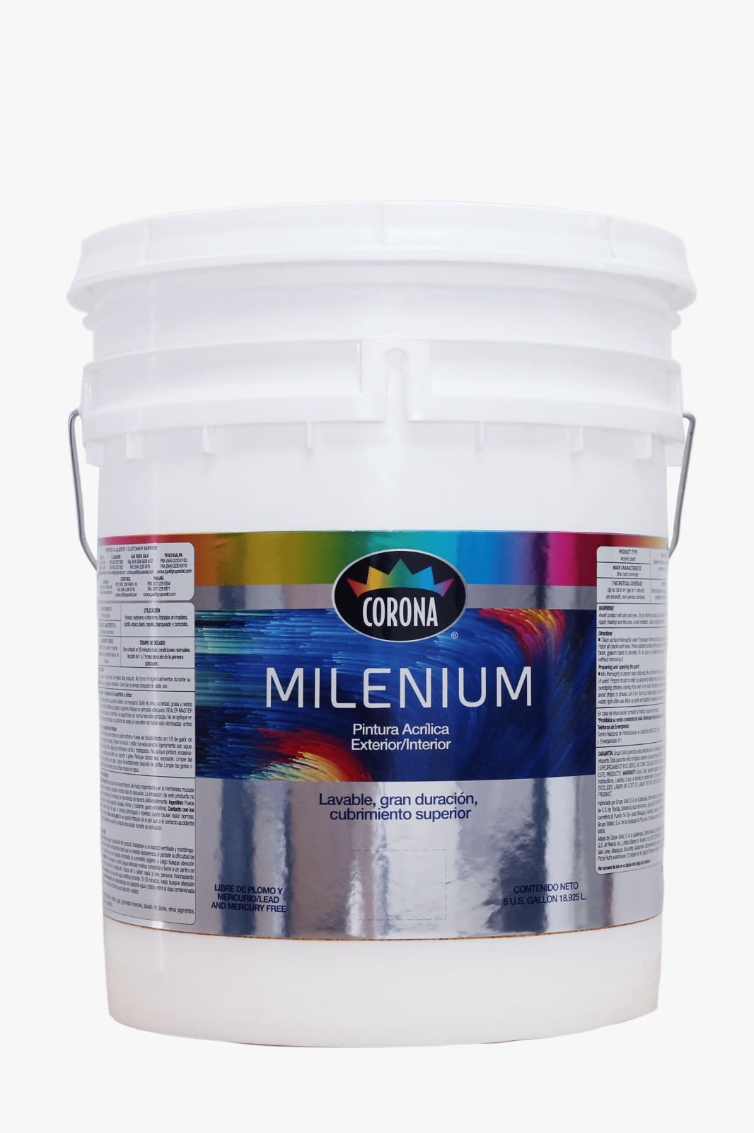 PINTURA MILENIUM CORONA PASTEL CUBETA CONSTRUFACIL