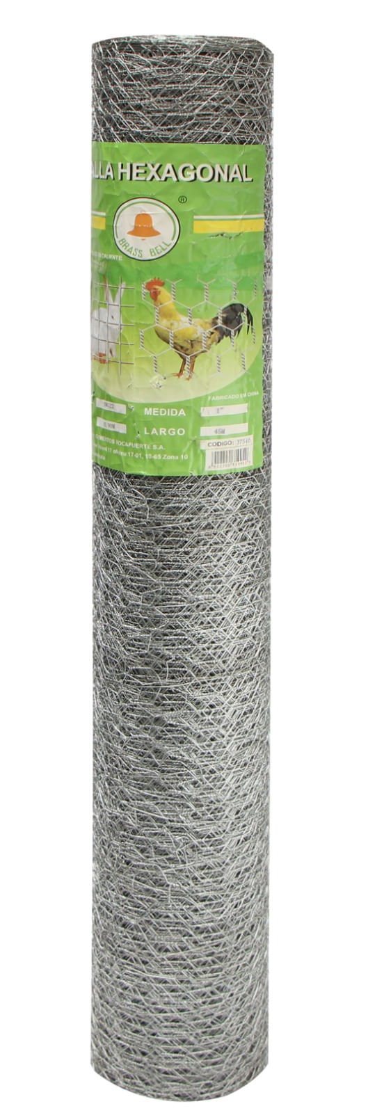 MALLA GALLINERO CAL. 22 BRASS BELL 1X72" 50 YDA CONSTRUFACIL