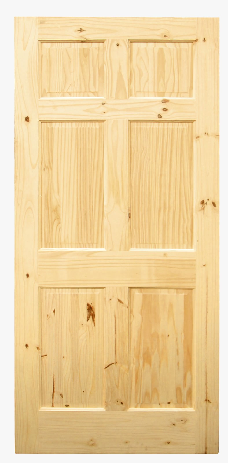 PUERTA DE PINO COLONIAL CON NUDO 0.95X2.07 CONSTRUFACIL