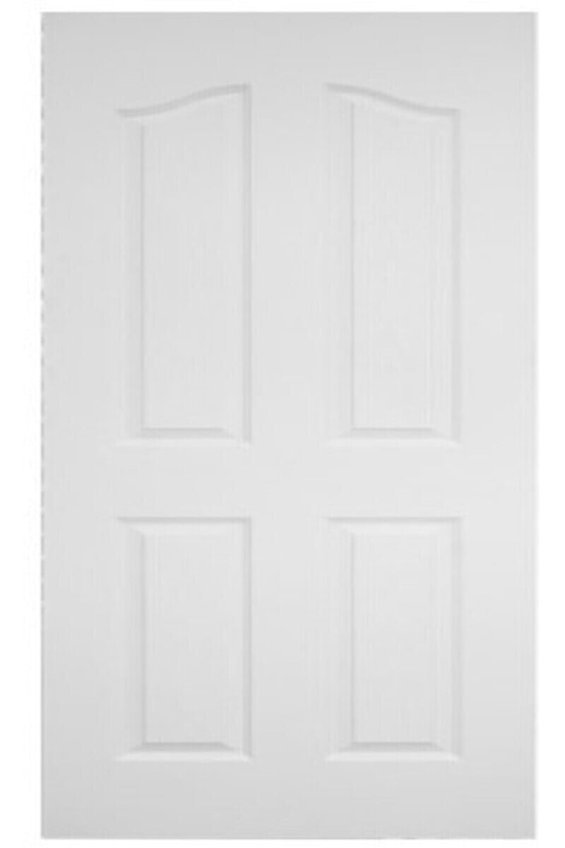 PUERTA HDF FLORENCIA 4 TABLEROS FONDO BLANCO 0.75X2.07M CONSTRUFACIL